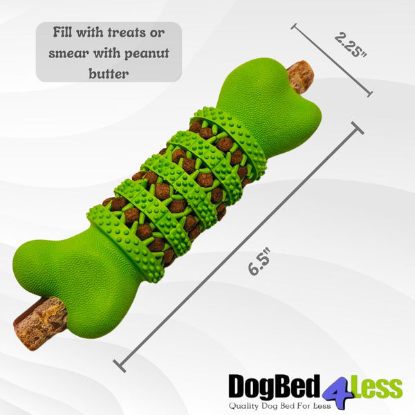 Dogbed4less Vibrant Chew and Clean Interactive Bone Dog Toy for Medium